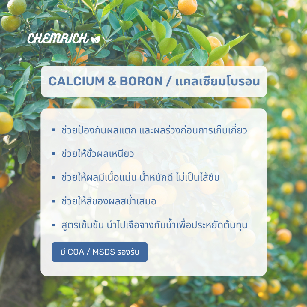500ml แคลเซียมโบรอน สูตรเข้มข้น ปุ๋ยน้ำแคลเซียม + โบรอน / Calciumboron ...