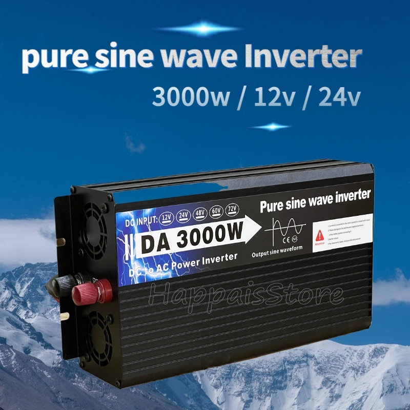 AD Inverter 3000W pure sine wave 12V อินเวอร์เตอร์เพียวซายเวฟ 3000W DA ...