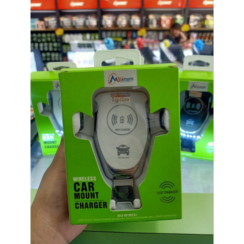 Q12 ที่ชาร์จแบตในรถ ชาร์จเร็ว ที่ชาร์จไร้สาย Wireless car charger การห ...