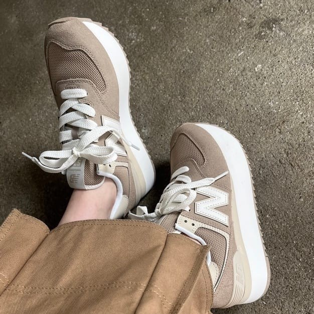 New Balance Collection รองเท้าผ้าใบ รองเท้าแฟชั่น NB W 574+ Platform ...