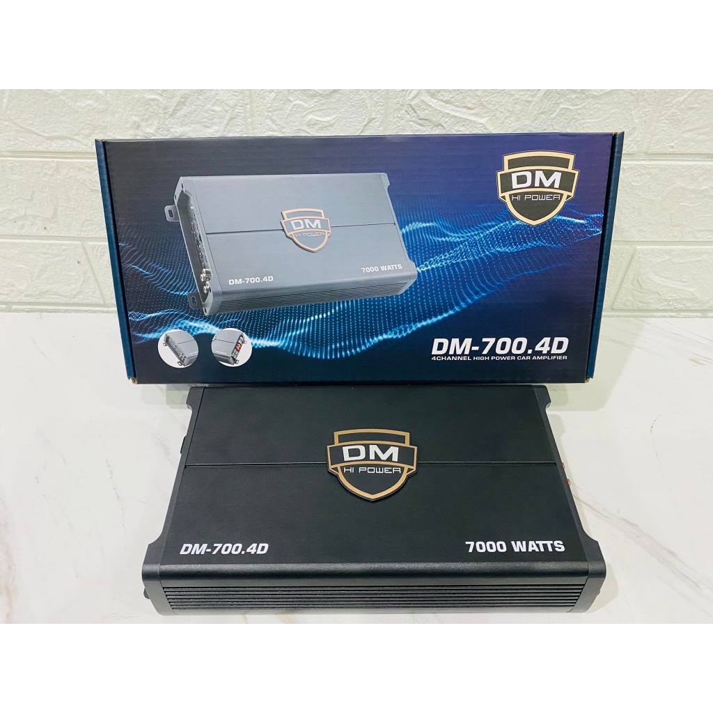 POWER DM-700.4D กำลังขับ 7000วัตต์ ขับกลาง 8ดอก แหลม 8ดอก ได้ CLASS D 4ch เครื่องเสียงรถยนต์ ...