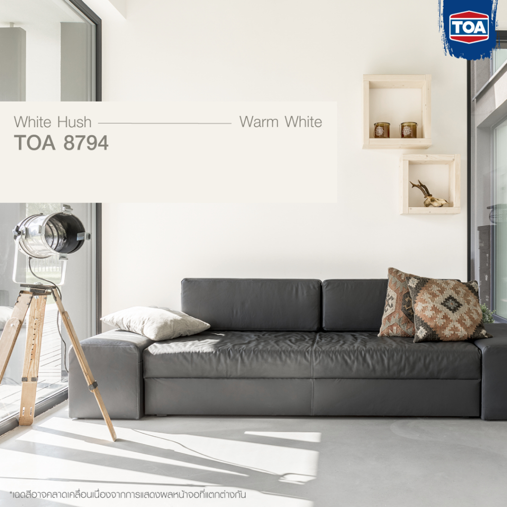 TOA Organic Care เฉดสีขาว เนียน กึ่งเงา มินิมอล ขนาด 3 ลิตร สีทาภายใน ...