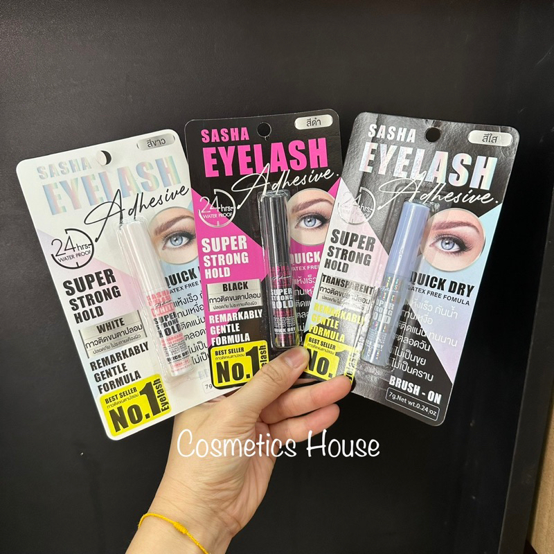 Sasha Eyelash Adhesive ซาช่า กาวติดขนตาปลอม หัวพู่กัน กันน้ำ กันเหงื่อ แท้💯% | Shopee Thailand
