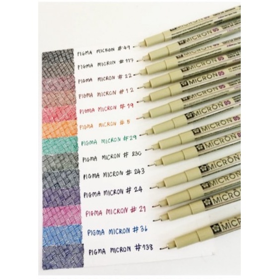 Sakura Color Pigma 05 พิกม่าสี ปากกาตัดเส้น ของแท้100% Japan กันน้ำ ปาก ...