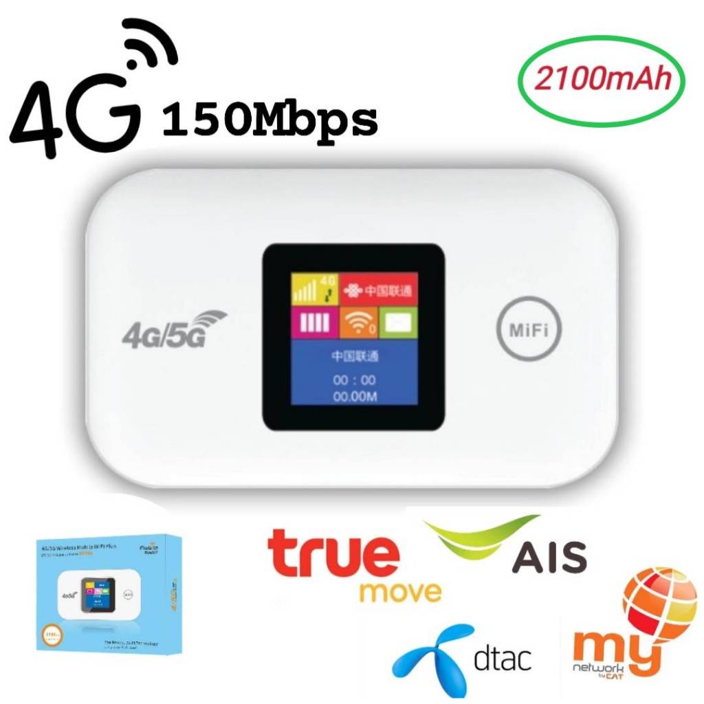 POCKET WIFI 4G/5G รุ่นMF880 *ใส่ได้ทุกซิม*แบบพกพาพร้อมแบต1ก้อน* สามารถ ...