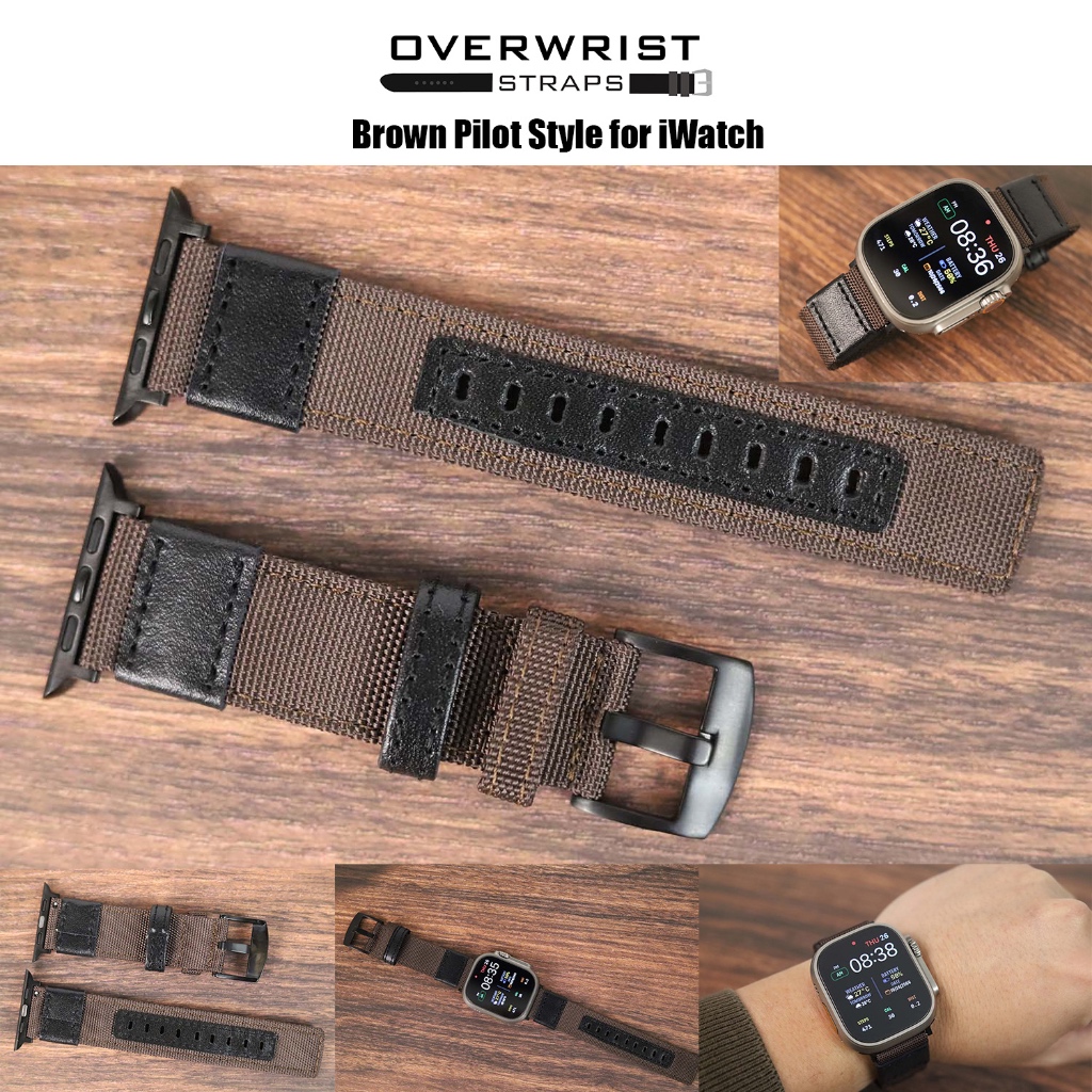สายนาฬิกา รุ่น Pilot Style สำหรับ Apple Watch ทุก Series | Shopee Thailand