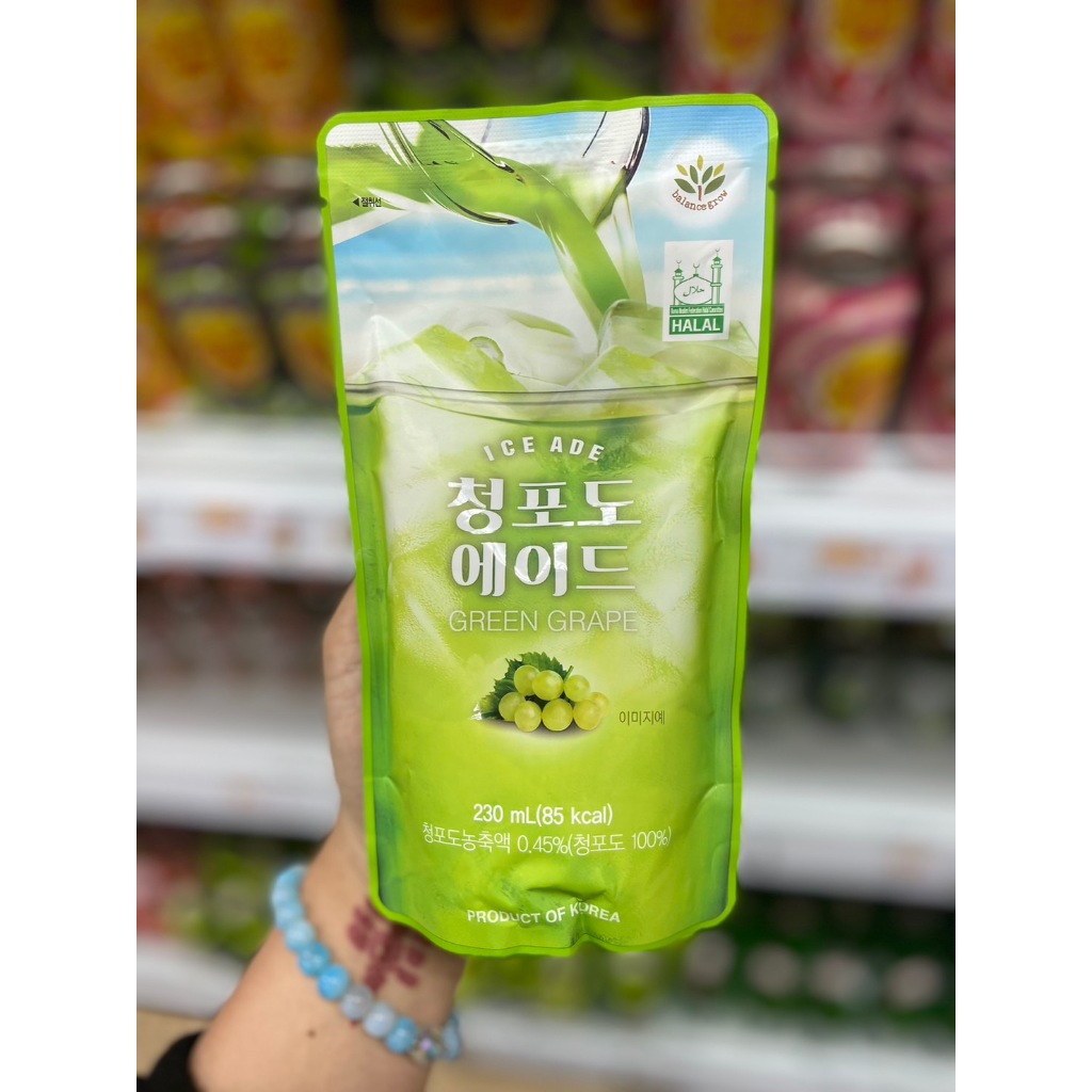 Green Grape Ade 230ml น้ำซองเกาหลีองุ่นเขียว | Shopee Thailand