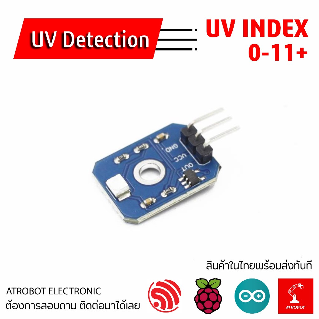 UV Detection Module Sensor เซนเซอร์ตรวจจับรังสี UV INDEX 0 - 11+ แสง UV ...