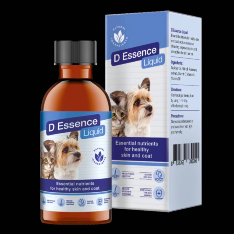 D Essence 60ml แพ็คเกจใหม่ (Derma-Form Liquid) อาหารเสริมสุนัขและแมว ...