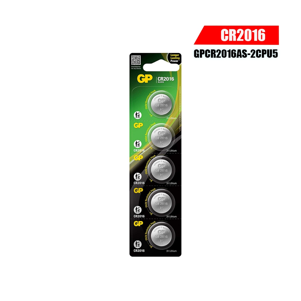 GP CR2016 Lithium Coin Battery ถ่านกระดุม ถ่านนาฬิกา ถ่านรีโมท | Shopee Thailand