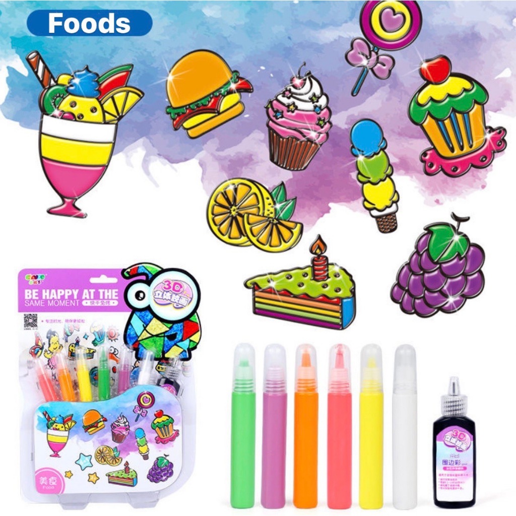 D006 Instant sticky Art เจลวาดรูปสติ๊กเกอร์ สามมิติ 3D สติ๊กเกอร์DIY ...