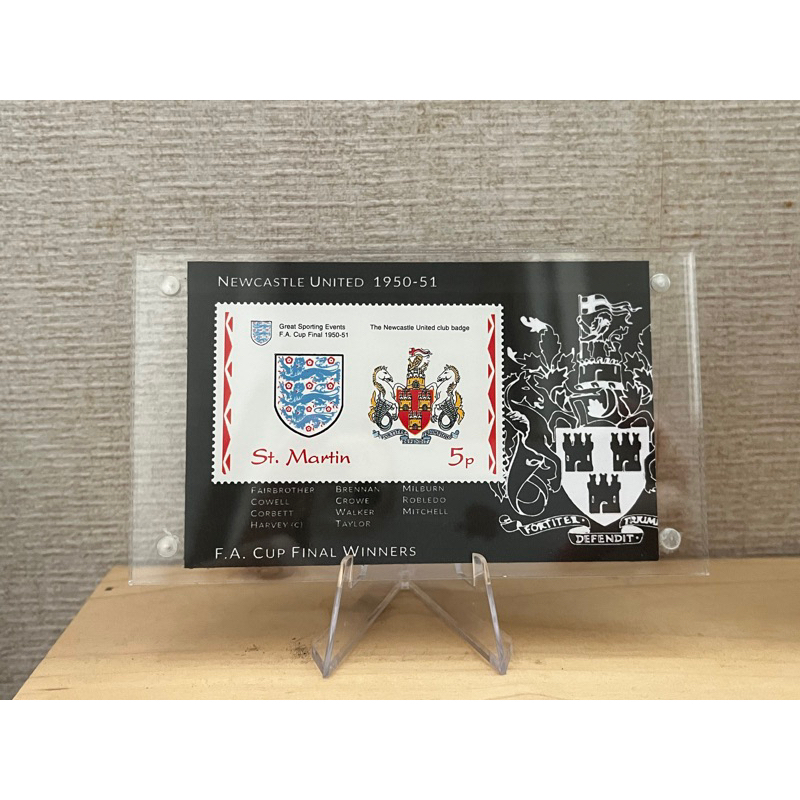 แสตมป์สะสม นิวคาสเซิล ปี 1996 (พร้อมกรอบ) - Newcastle United Stamp 1996 ...
