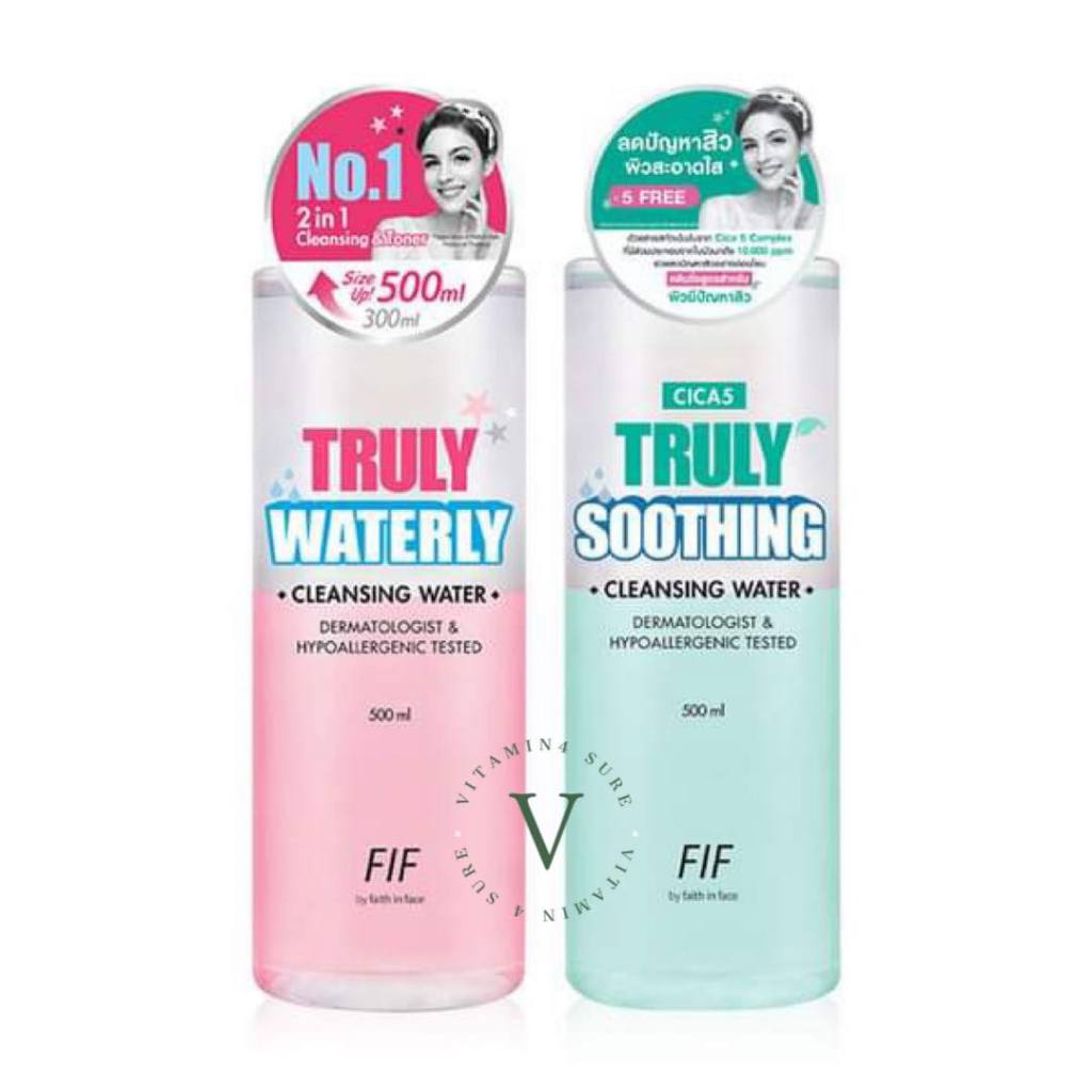 เช็ดเครื่องสำอาง FIF Faith in Face Truly Waterly Cleansing Water คลี ...