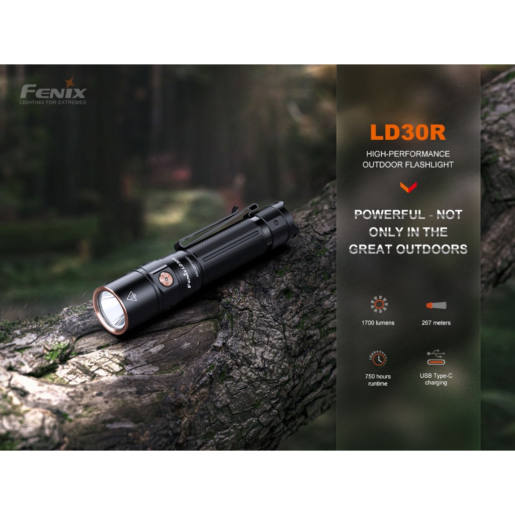 Fenix LD30R1700 lumens 267 meters ชาร์จไฟ Type-C สินค้าตัวแทนในไทย ...