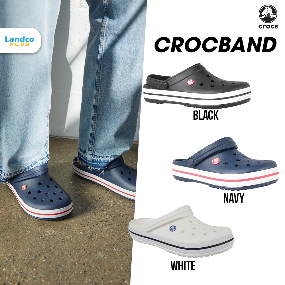 Crocs Collection รองเท้าแตะแบบสวม รองเท้าหัวโต CR UX Crocband 11016-001 ...