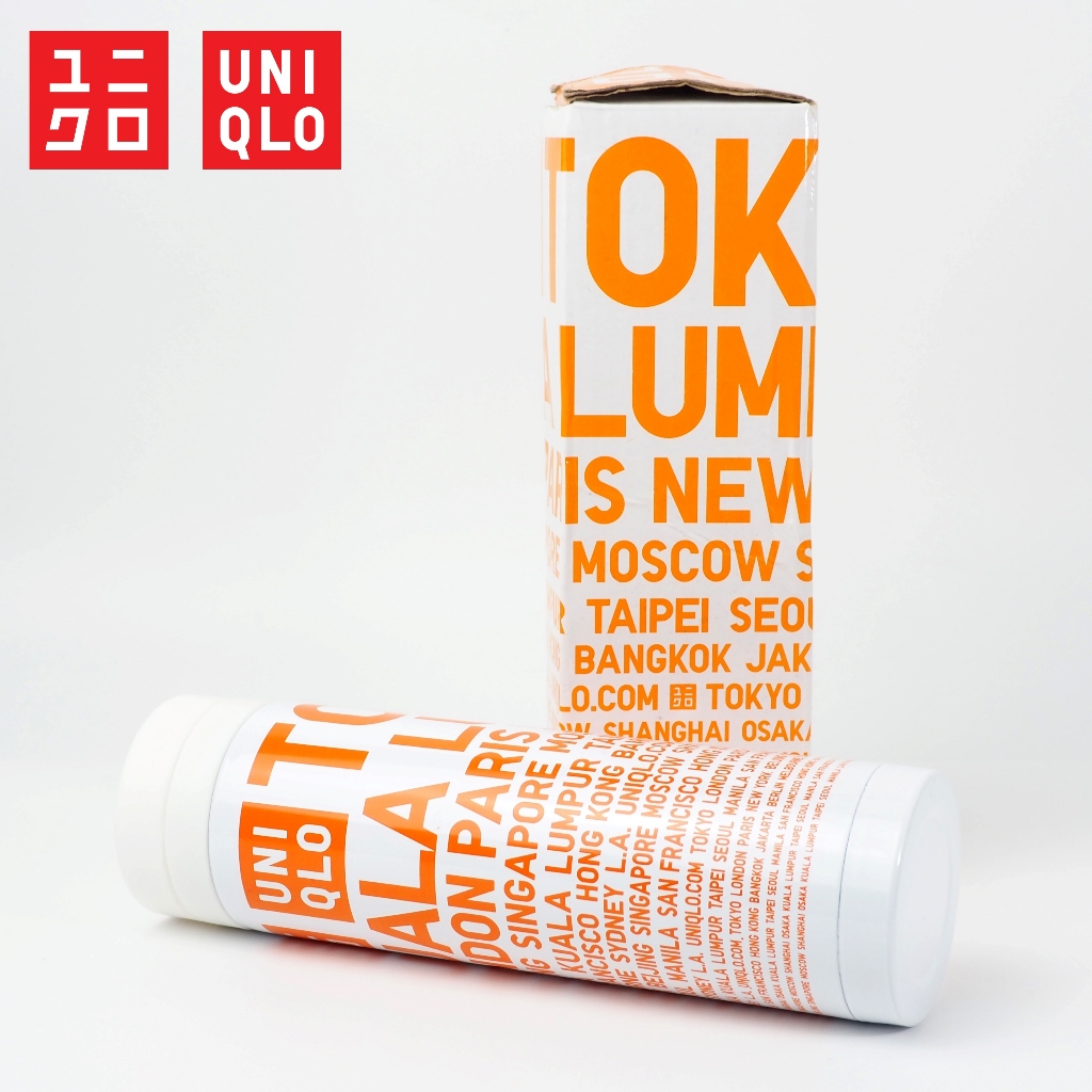 Uniqlo Thermos Bottle กระบอกน้ำสแตนเลสเก็บความร้อน เย็น | Shopee Thailand