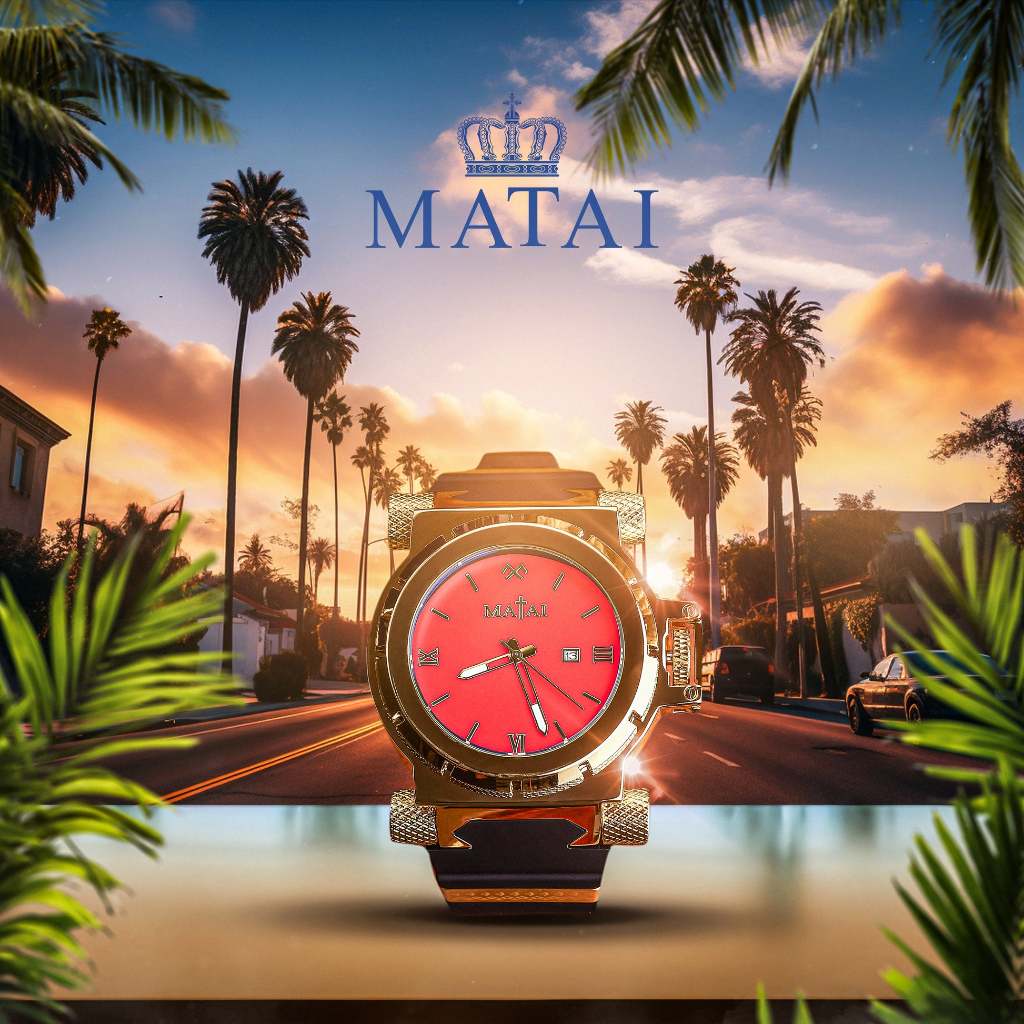 MATAI WATCHES GOLD RED SAMOAN WATCH POLYNESIA WATCH christian watch ...