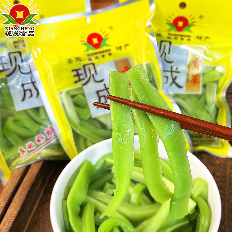 ก๊งฉ่าย กินกับชาบูหม่าล่า ผักหม้อไฟ ( 湿 贡菜 ) ขนาด 258g ผักกรอบงูเขียว หอมๆกรอบๆ 258 กรัม ...