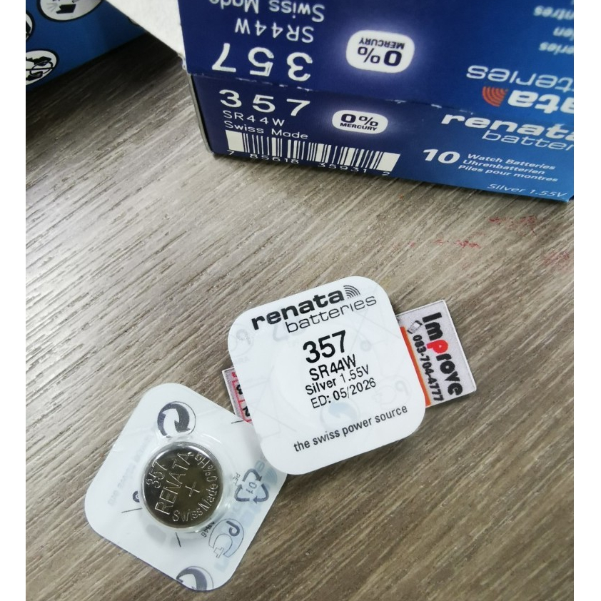 RENATA SR44 357-303 SR1154SW 1.55V ราคาต่อ 1 ก้อน-หมดอายุ 05-2026 ...