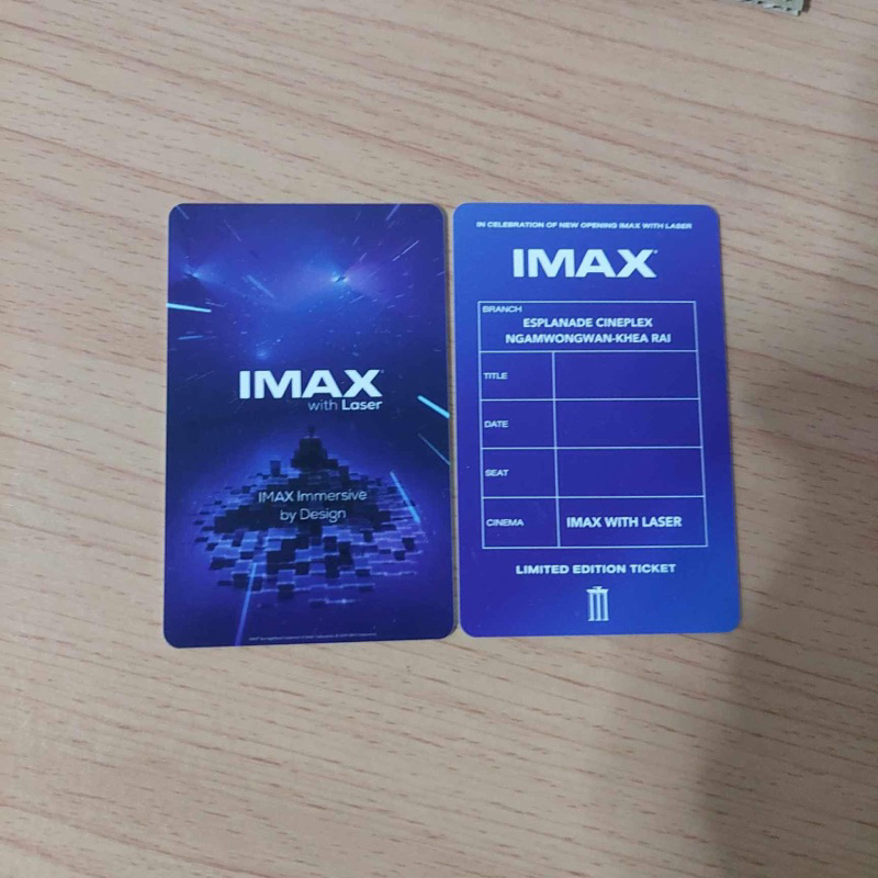 (ทักลด50%) บัตรสะสม Imax with laser แคราย จาก major cineplex imax ...
