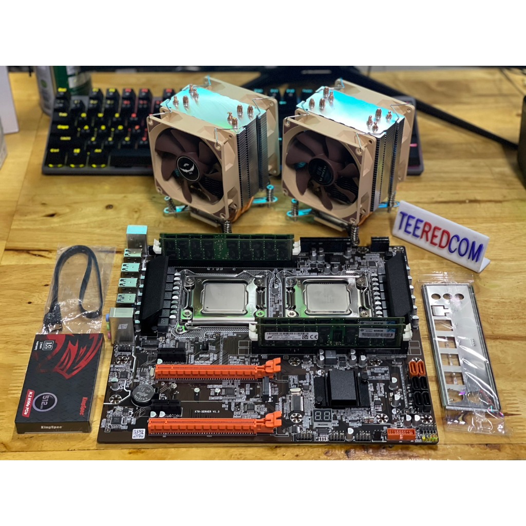 ชุดบอร์ด CPU DUAL 32เทรด +MB+RAM X79Dual พร้อม CPU Intel Xeon E5-2667V2 ...
