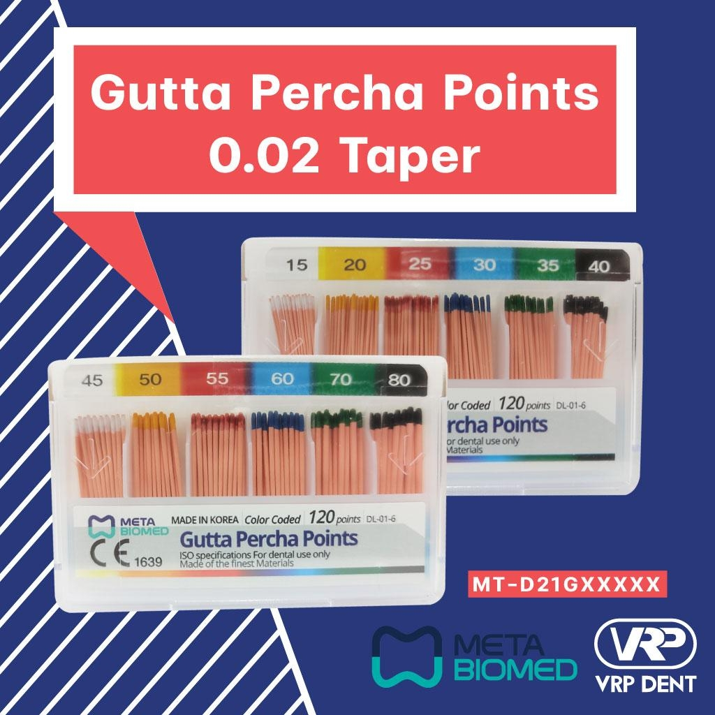 Gutta Percha Points ISO 0.02 Taper 120 points MT-D21GXXXXX | Shopee ...