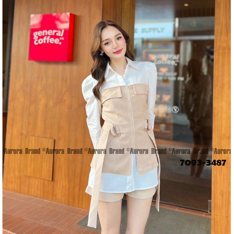 Aurora:Set 3ชิ้น (setเกาะอก+กางเกง+เชิ้ต)(*สอบถามสต๊อกก่อนกดสั่งน๊า) | Shopee Thailand