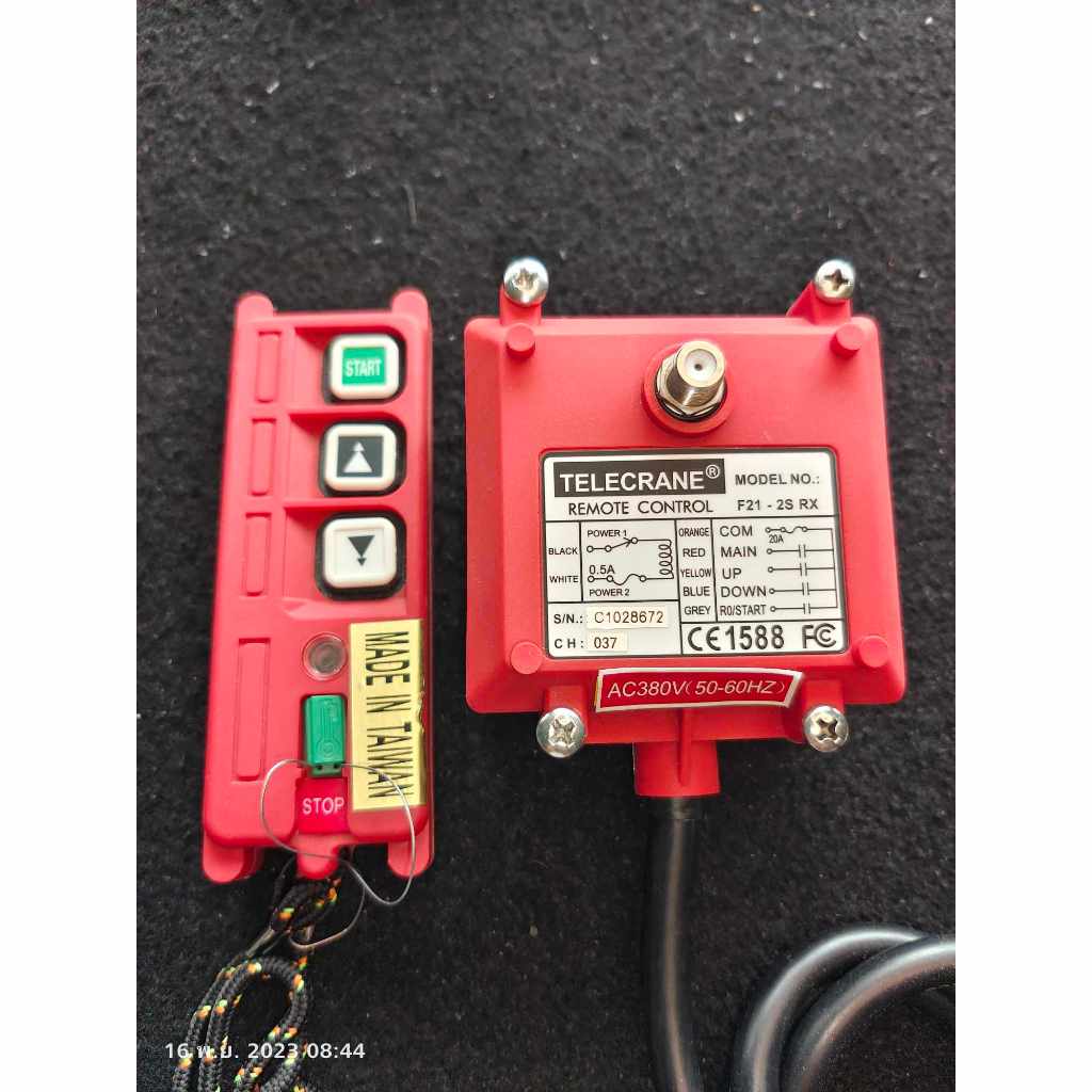 รีโมทรถสไลด์ Telecrane F21-2S 2ปุ่ม 1 สปีด 220V 380V เลือกได้ครับ telecrane แท้ สต๊อกไทย มี ...