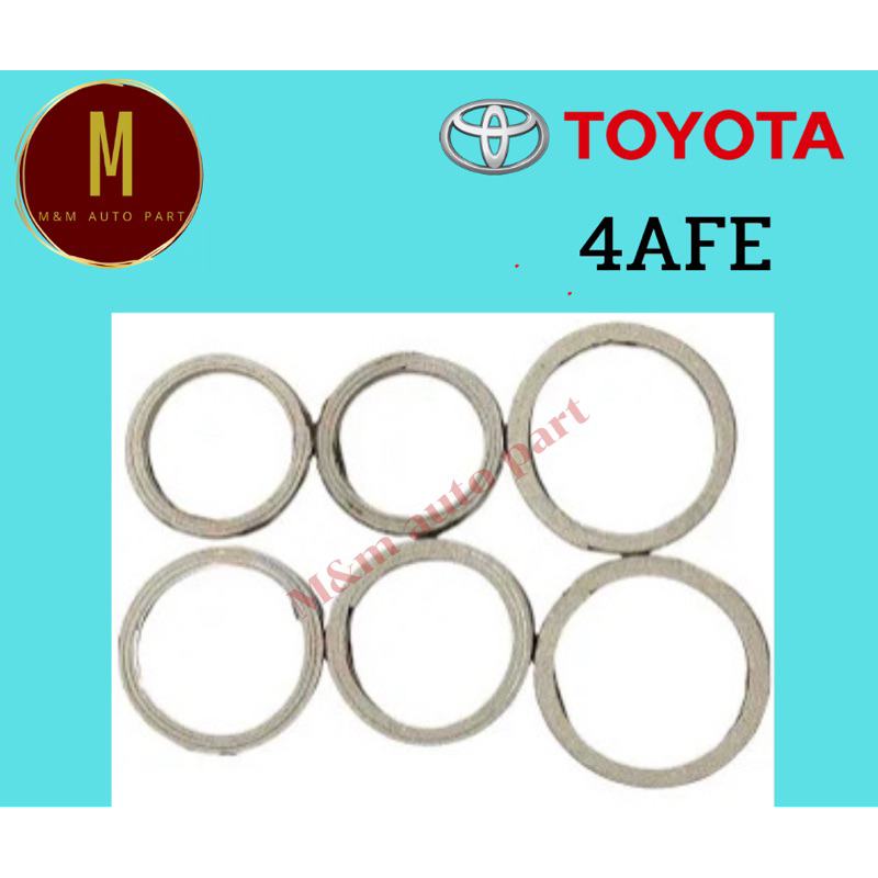 ประเก็นปากท่อไอเสีย TOYOTA 4AFE AE100 ชุดละ6ตัว รู38,44,50mm คุณภาพดี ...