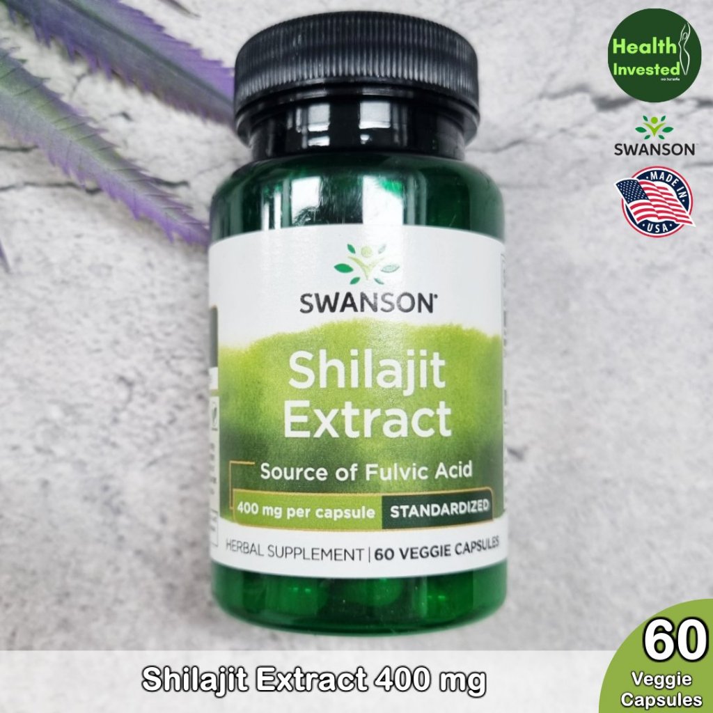 Shilajit Extract 400 mg 60 Veggie Capsules ชิลาจิต ชีลาจิต ชีลาเจต ...