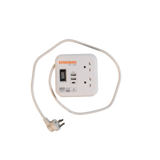 Syndome ปลั๊กไฟรุ่นใหม่ PC-21U รองรับกระแสไฟได้สูงสุด 10 แอมป์ มีช่อง USB จำนวน 2 ช่อง และช่อง ...