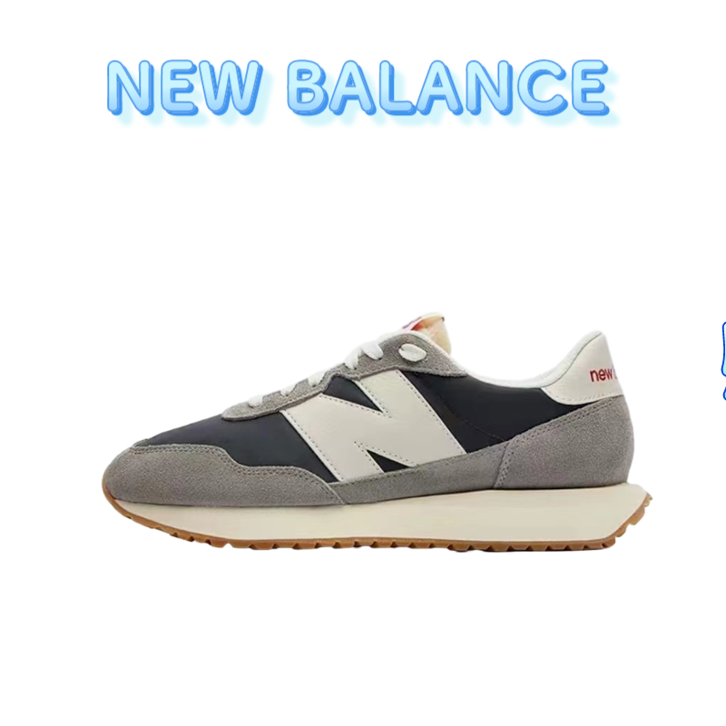 New Balance NB 237 ทนต่อการลื่นไถล และรองเท้าวิ่งรุ่นเดียวกัน สีฟ้าเทา ...
