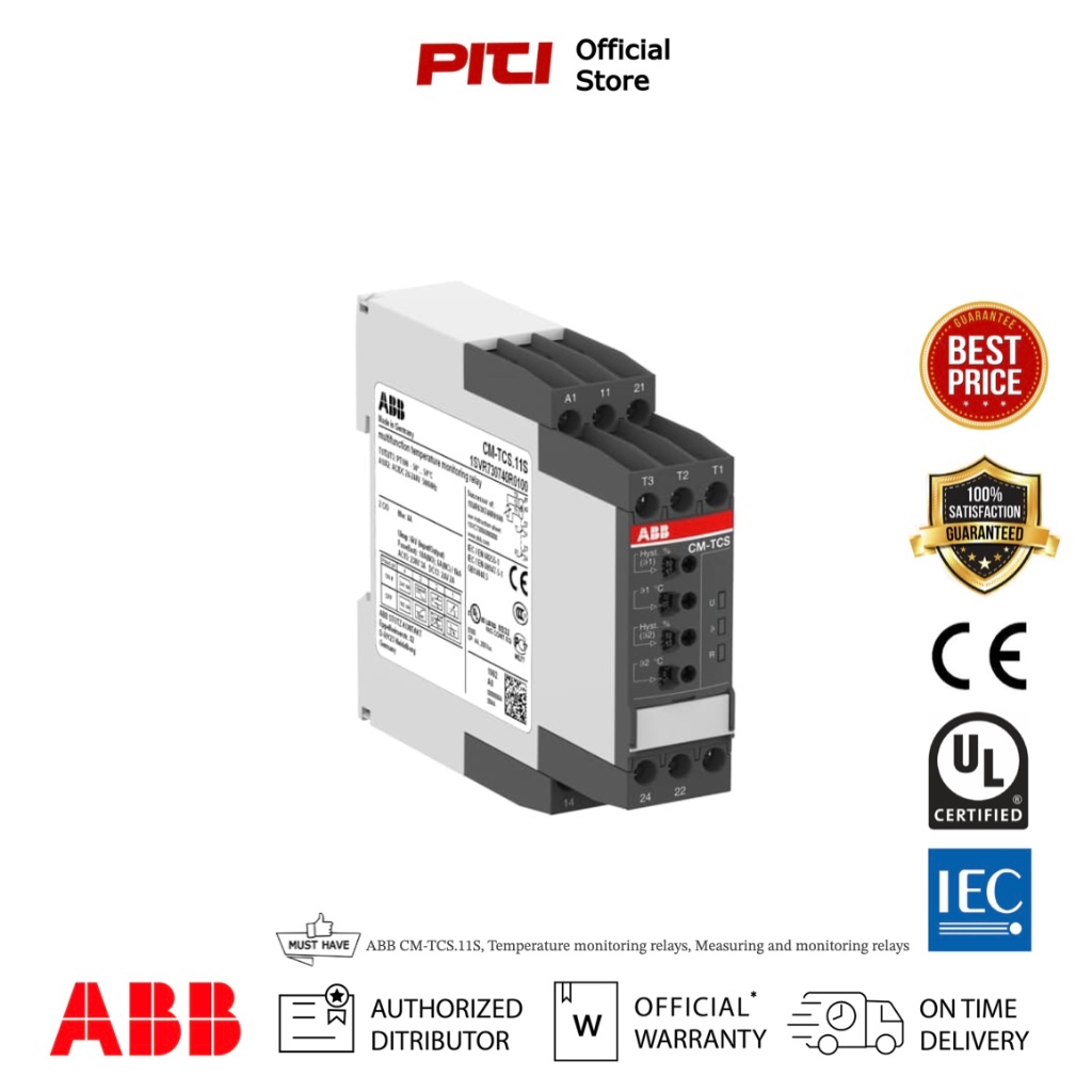 ABB CM-TCS.11S 24-240 V AC/DC, Measuring and monitoring relays # 1SVR730740R0100 (Pre Order 45 ...