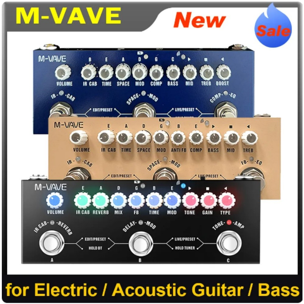 พร้อมส่งจากไทย M-VAVE CUBE BABY แป้นเหยียบเอฟเฟคกีตาร์ไฟฟ้า แบบพกพา ...