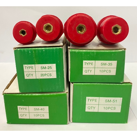 ลูกถ้วยฉนวนบัสบาร์ สีแดง SM25 SM35 SM40 SM51(สินค้าพร้อมน็อต) | Shopee Thailand