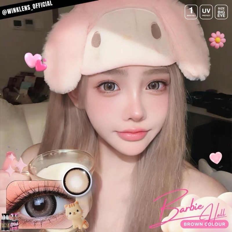คอนแทคเลนส์ Wink Barbie hall ขนาดตาโต | Shopee Thailand