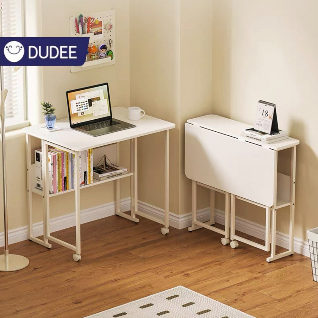 DUDEE โต๊ะทำงานพับเก็บได้ รุ่น DD-186 พร้อมล้อเลื่อนเคลื่อนย้ายสะดวก | Shopee Thailand