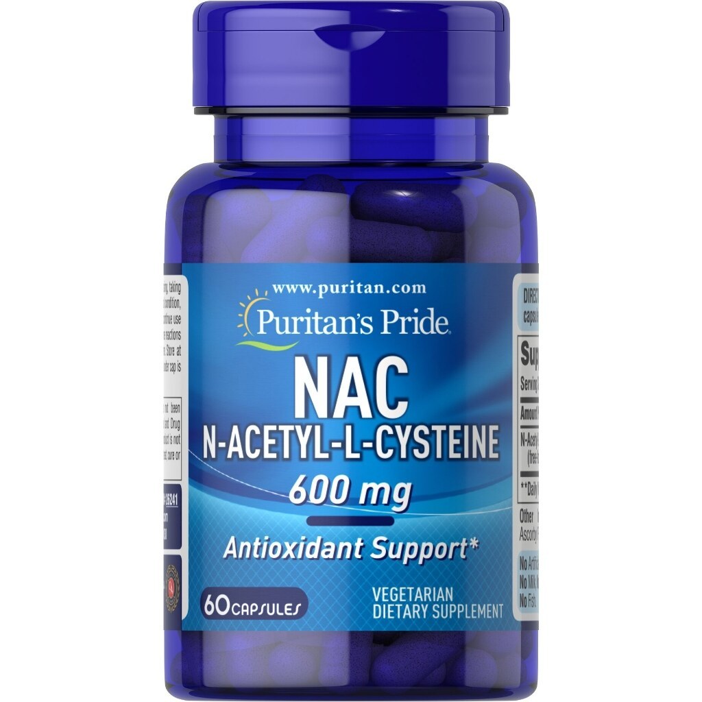 Puritan's Pride NAC N-Acetyl-L-Cysteine 600 mg 60 capsules จากอเมริกา เสริมสร้างภูมิคุ้มกัน ...