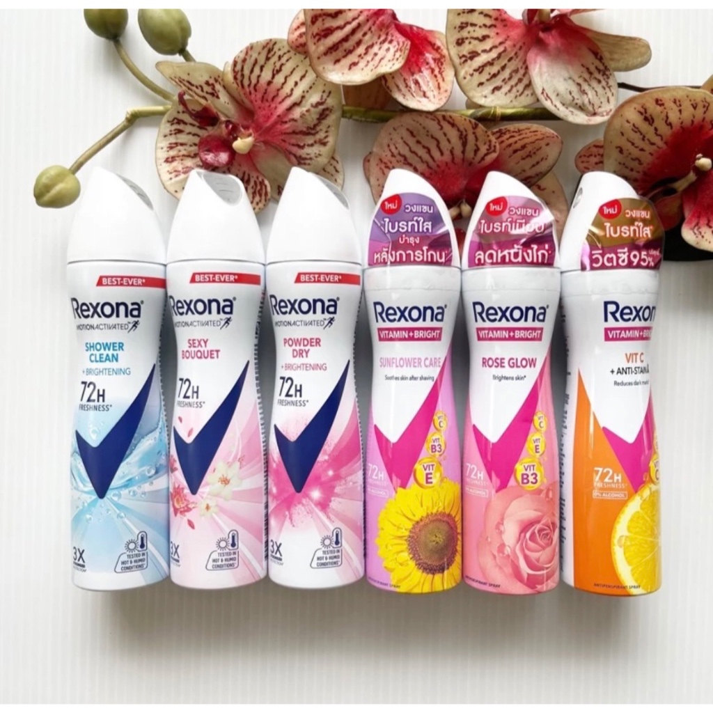 135 ml. ผลิต 01/23 Rexona Spray เรโซน่า สเปรย์ลดเหงื่อ พร้อมระงับกลิ่น ...