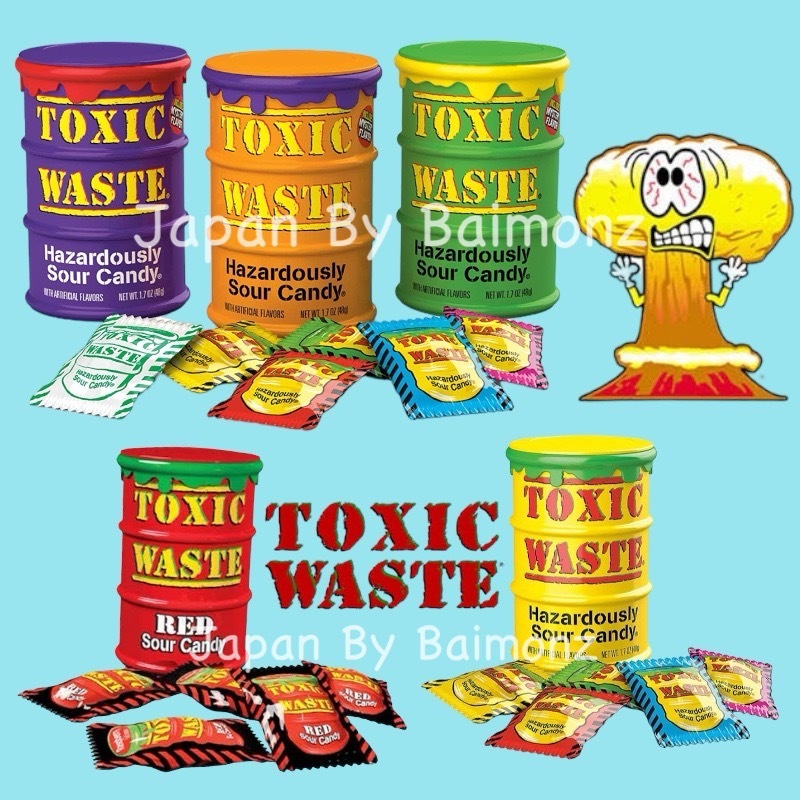 🔥 พร้อมส่งจากไทย 🔥 Toxic Waste Sour Candy ลูกอมผลไม้ (เปรี้ยวมากกก รับ ...