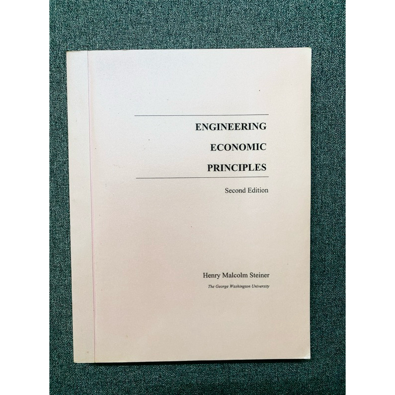 Engineering Economic Principles ฉบับถ่ายเอกสาร | Shopee Thailand
