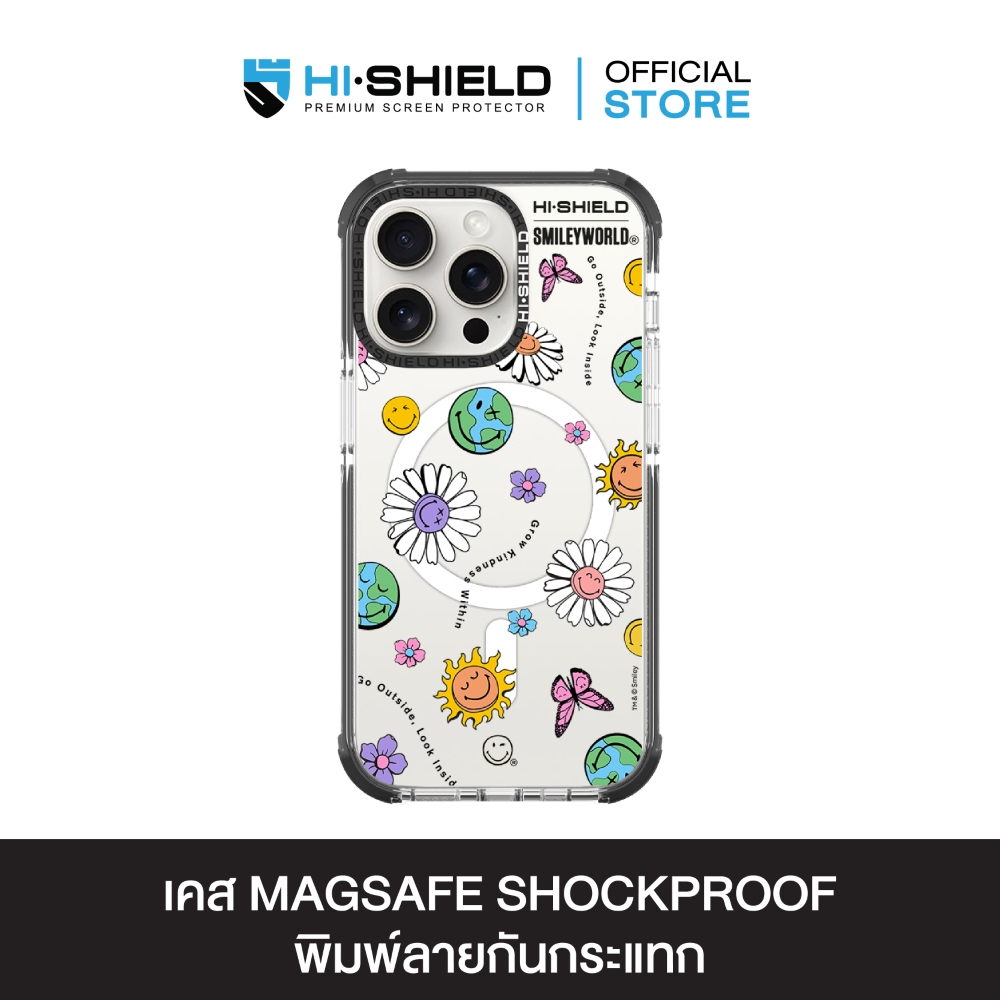 HI-SHIELD Stylish Magsafe Shockproof Case รุ่น SmileyWorld8 [iPhone16 ...