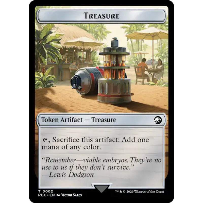 MTG (REX) Treasure Token (Universes Beyond: Jurassic World Collection ...