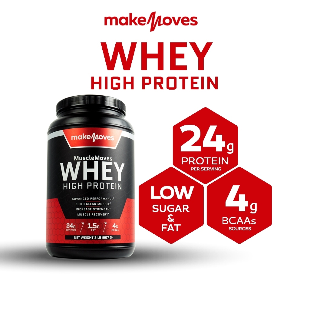 Makemoves เวย์โปรตีนเพิ่มกล้ามโดยเฉพาะ โปรตีน 24กรัม/ช้อน | Shopee Thailand