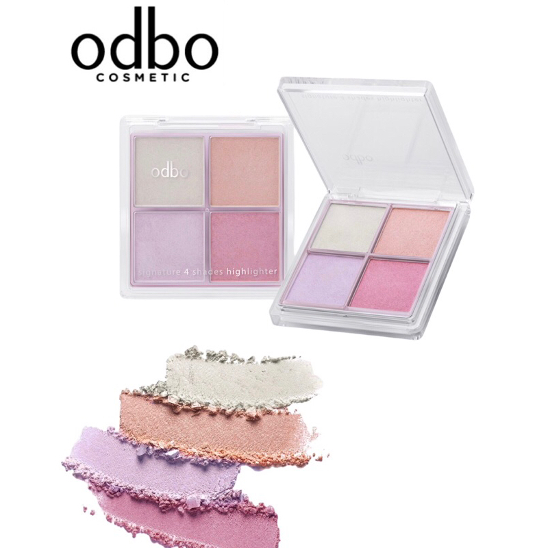ODBO โอดีบีโอ ซิกเนเจอร์ โฟร์เฉด ไฮไลท์เตอร์ Signature 4 Shade Highlighter ขนาด 10g OD1318 ...
