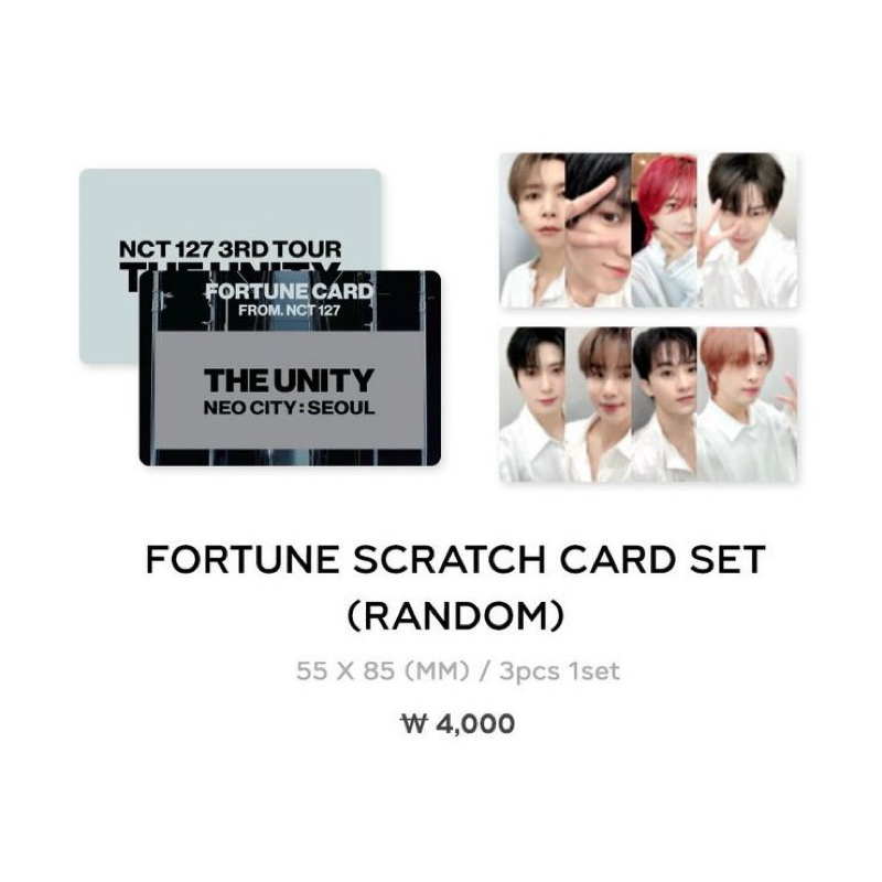 NCT-127 FORTUNE SCRATCH CARD SET (ไม่แกะ) | Shopee Thailand