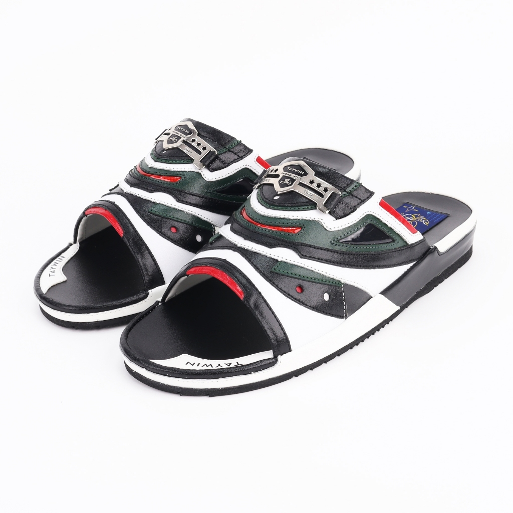 Taywin Original Style รองเท้าแตะขาวสลับพื้นหนา รุ่น 310V24005 | Shopee ...
