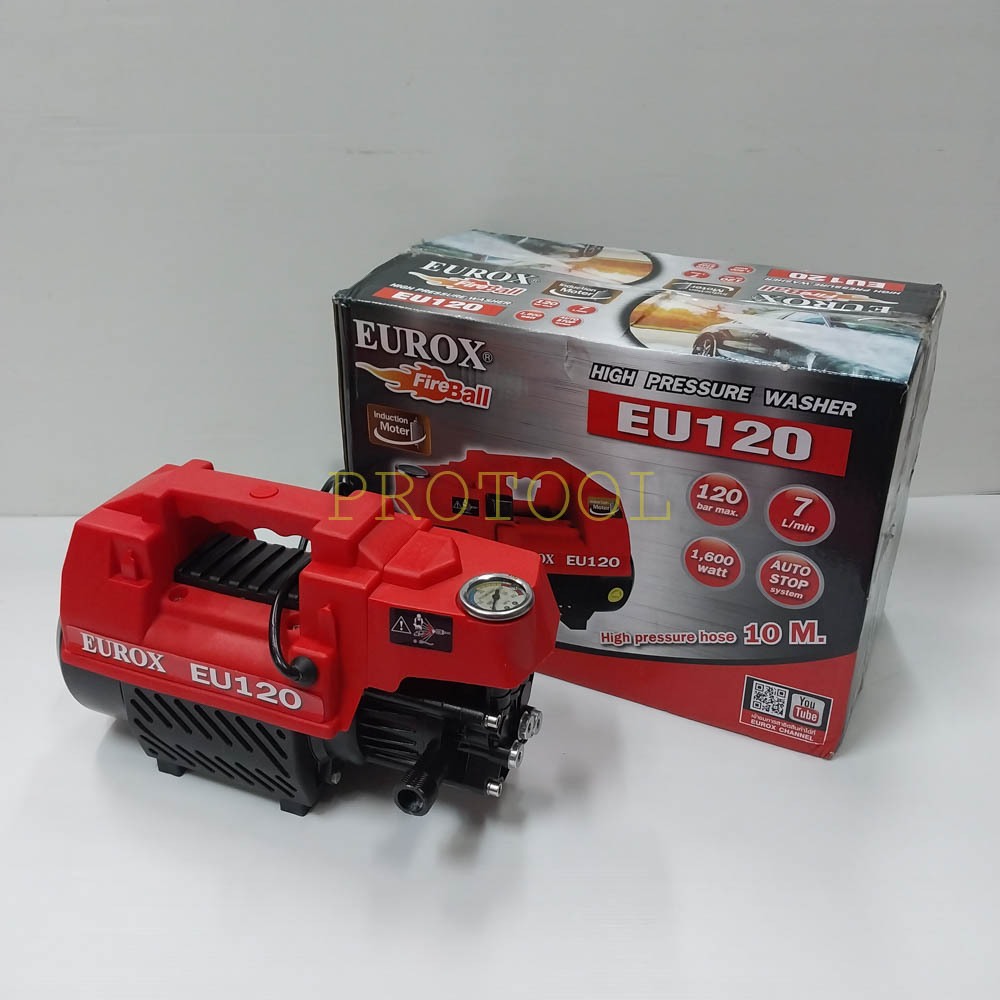 เครื่องอัดฉีด สายยาว 10 เมตร EUROX เครื่องอัดฉีดน้ำแรงดันสูง 120 บาร์ | Shopee Thailand