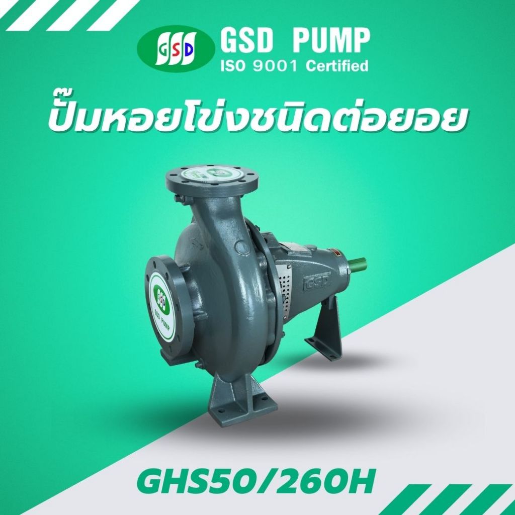 GSD Pump ปั๊มหอยโข่งชนิดต่อย่อย รุ่น GHS50/260H วัสดุFC200,SUS304,SUS316 ใบพัดFC จีเอสดีปั๊ม ...
