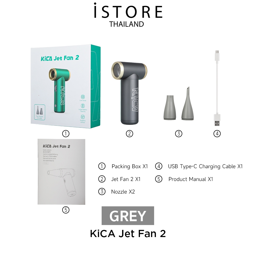 [พร้อมส่งจากไทย] [ขายดี] KiCA Jet Fan 2 เครื่องเป่าลมอเนกประสงค์ พัดลม ...